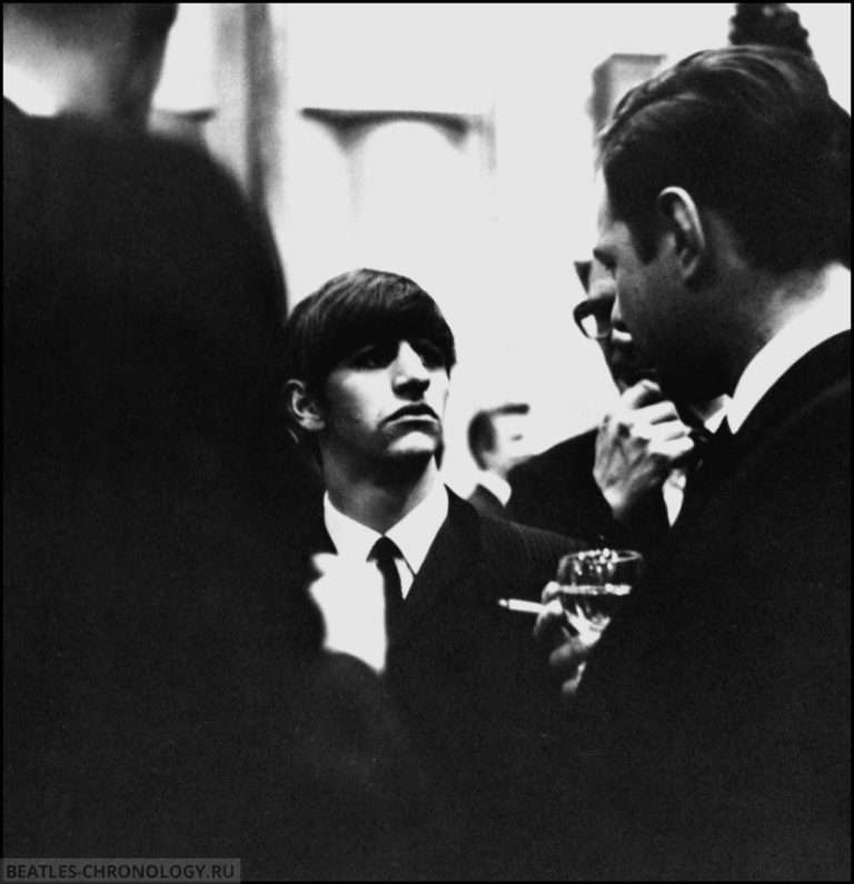 December 23, 1963 - Christmas toast and dinner at EMI London. - The Beatles