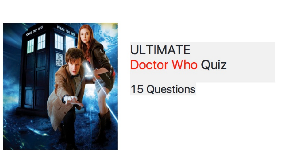 Ultimate Doctor Who Quiz, Are you a true Whovian? - The Beatles